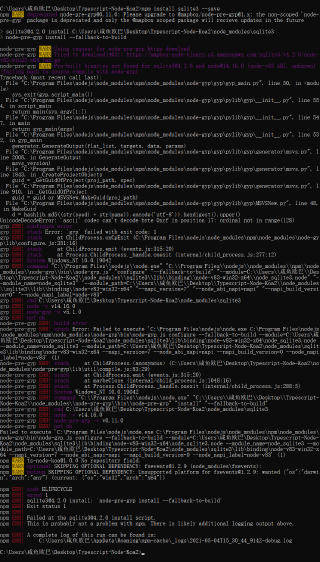 Npm Install Sqlite3 Save 报错大数据 Csdn问答