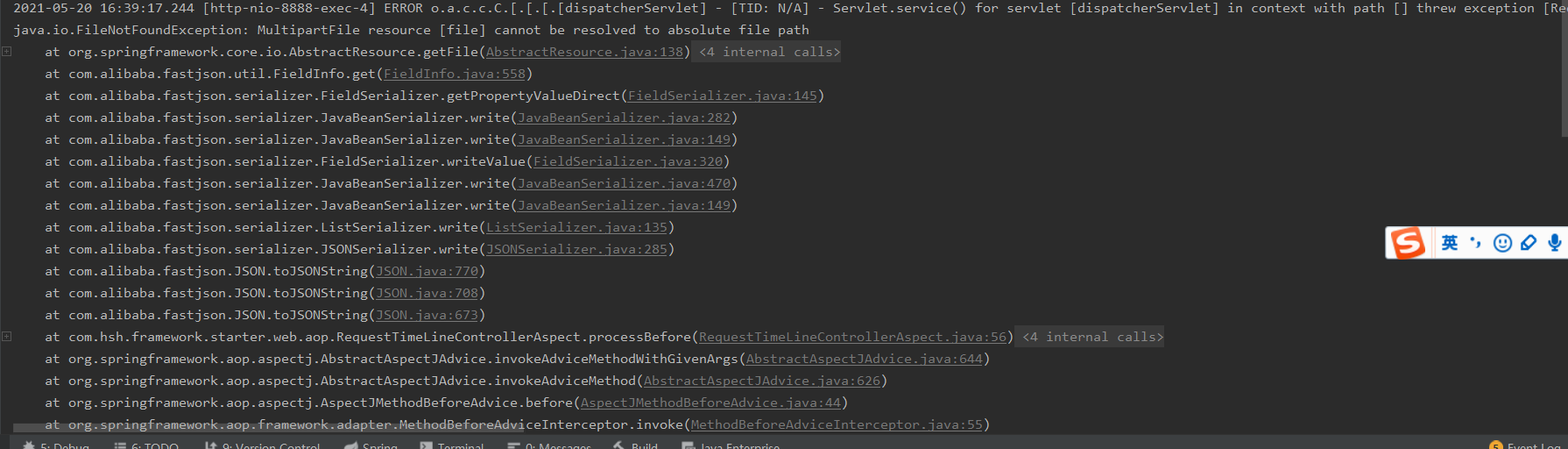 使用multipartfile文件上传的时候,报json序列化错误,无法解析路径 Java Csdn问答